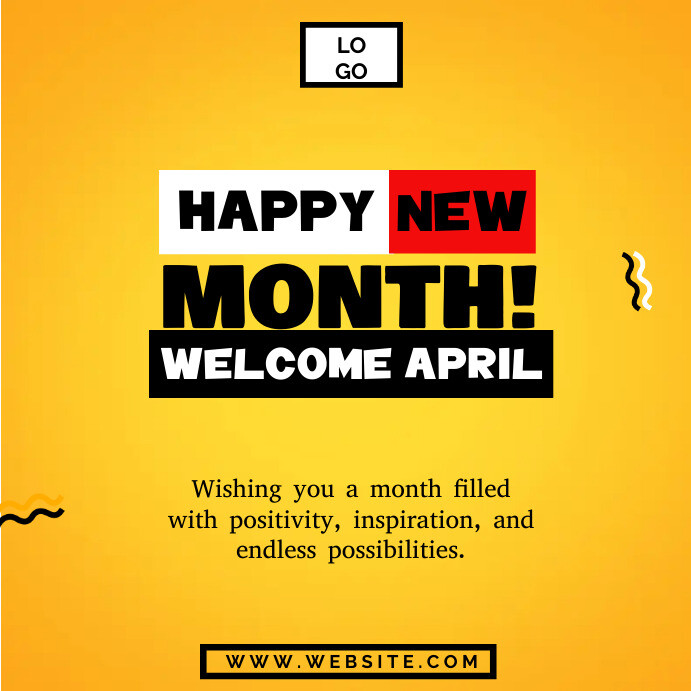 Happy new month design template | PosterMyWall