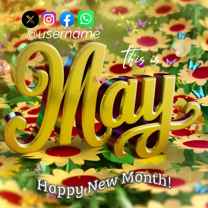 Plantilla de Happy New Month Design_May | PosterMyWall