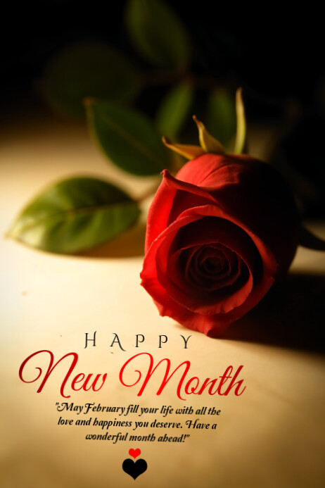 happy new month february Template | PosterMyWall