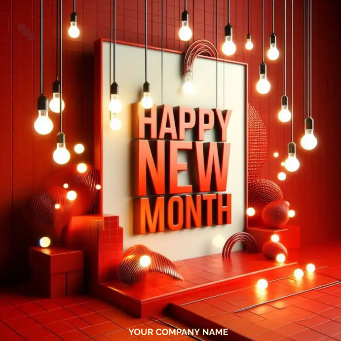 Happy new month flyer template | PosterMyWall