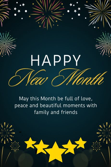 Happy new month flyers Template | PosterMyWall
