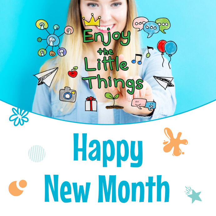 Happy new month flyers Template | PosterMyWall