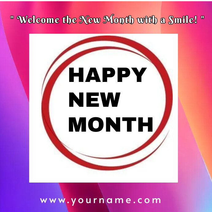 Plantilla de Happy New Month Greetings and Quotes | PosterMyWall