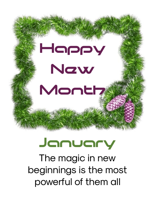 Happy New Month-January Template | PosterMyWall