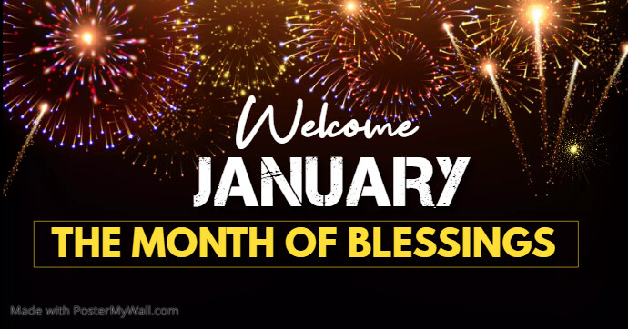 Copy of happy new month January | PosterMyWall