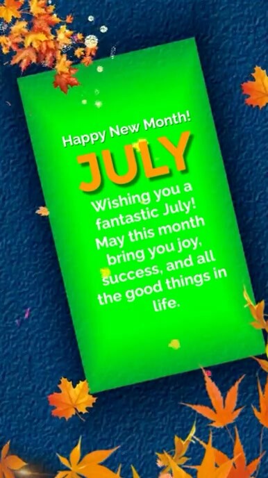 Plantilla de Happy new month July | PosterMyWall