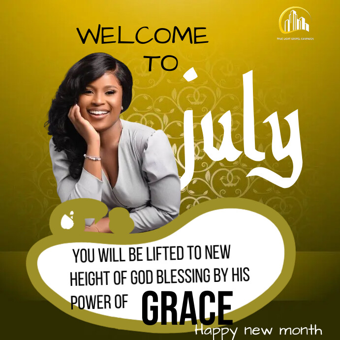 Copy of Happy new month/July | PosterMyWall