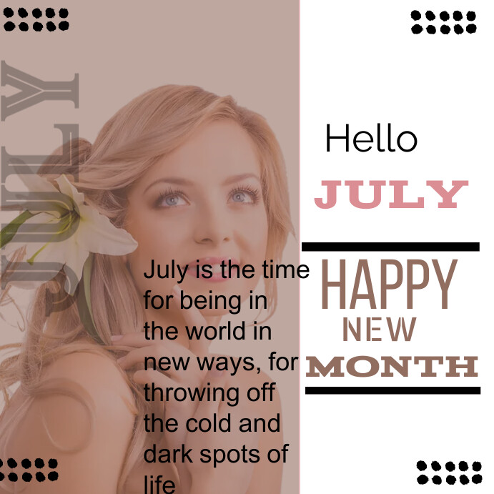 Happy new month/ july Template | PosterMyWall