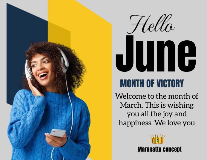 Copy of Happy New month June | PosterMyWall