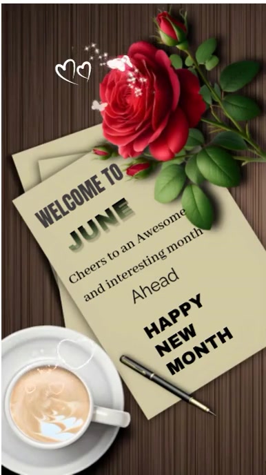 Copy of Happy new month june | PosterMyWall