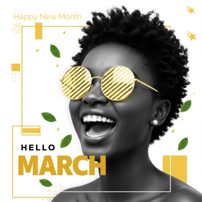 Happy new month march banner Template | PosterMyWall