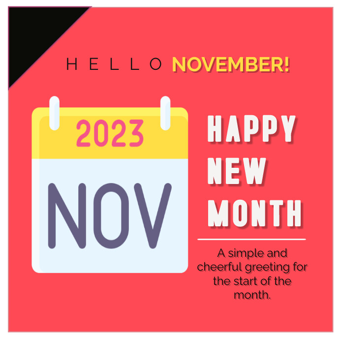 HAPPY NEW MONTH NOVEMBER | PosterMyWall