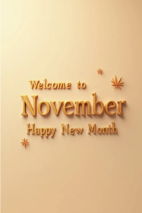 Plantilla de happy new month November | PosterMyWall