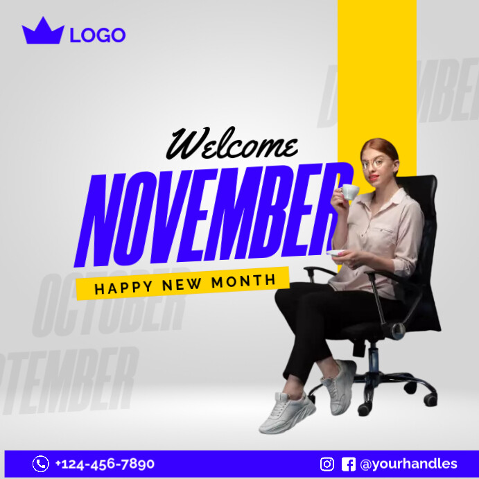 Happy New Month November Template | PosterMyWall