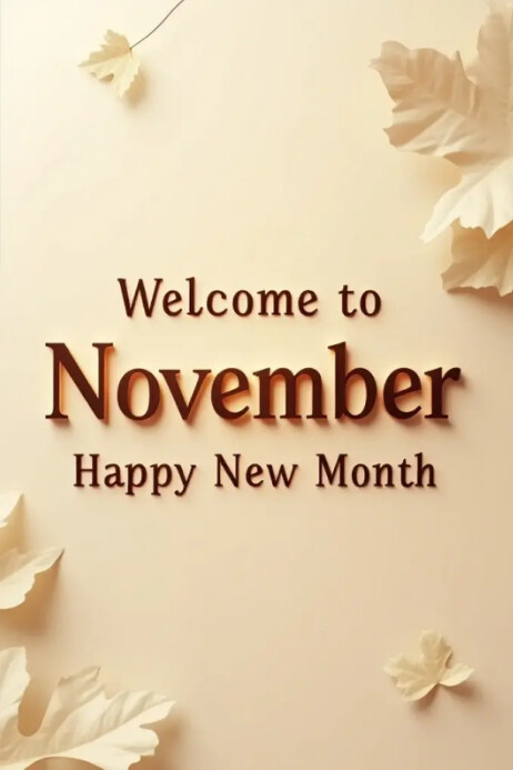 happy new month November Template | PosterMyWall