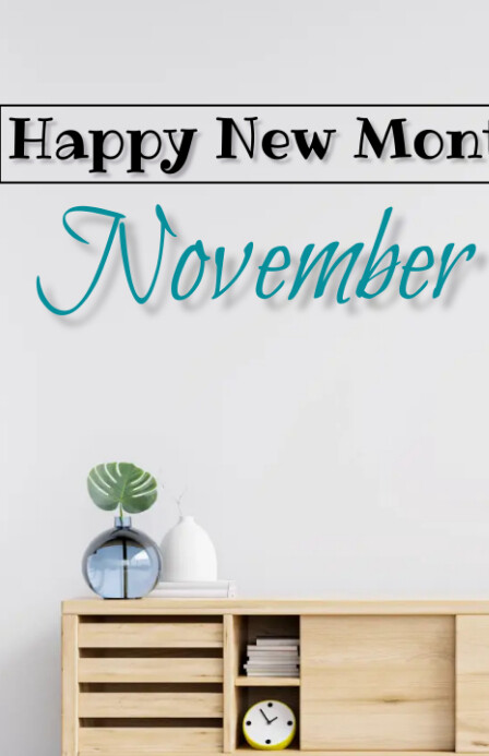Plantilla de Happy new month November flyer | PosterMyWall