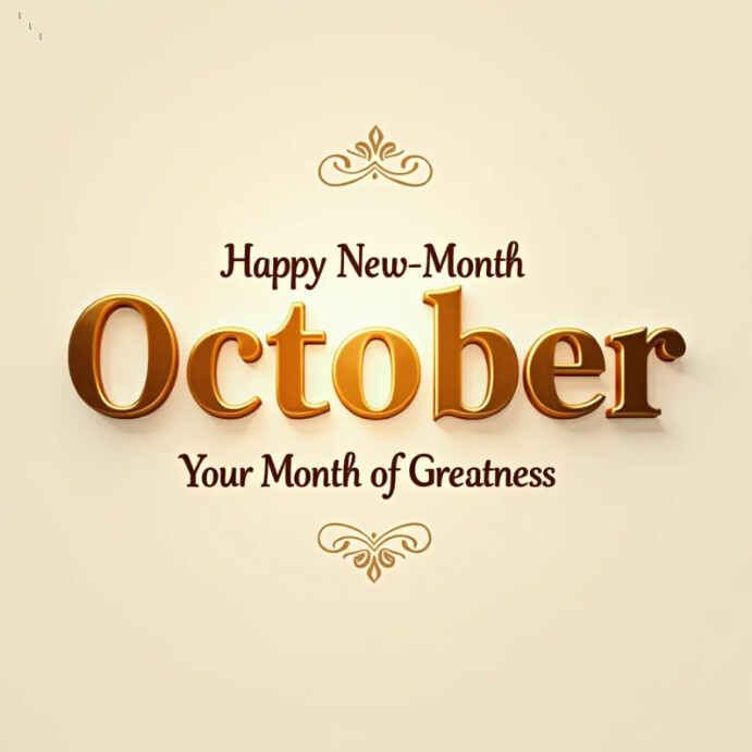 Copy of happy new month October | PosterMyWall