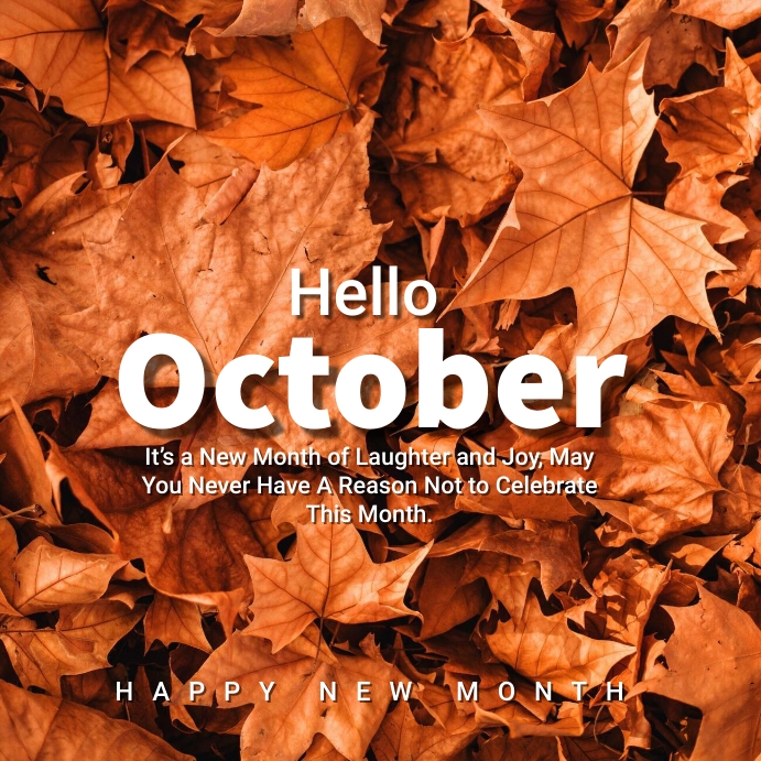 Happy New Month October Template | PosterMyWall