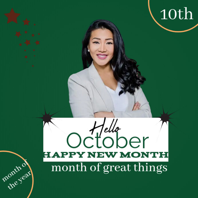 Copy of Happy new month/October | PosterMyWall