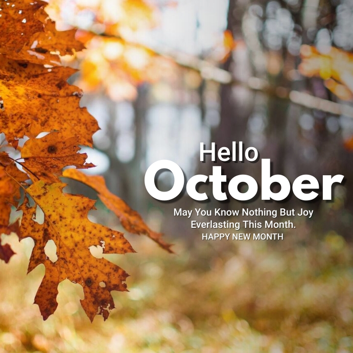 Happy New Month October flyer Template | PosterMyWall