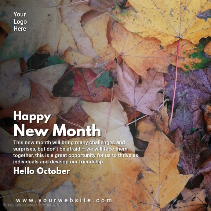 Plantilla de Feliz Nuevo Mes Octubre Ig Flyer | PosterMyWall