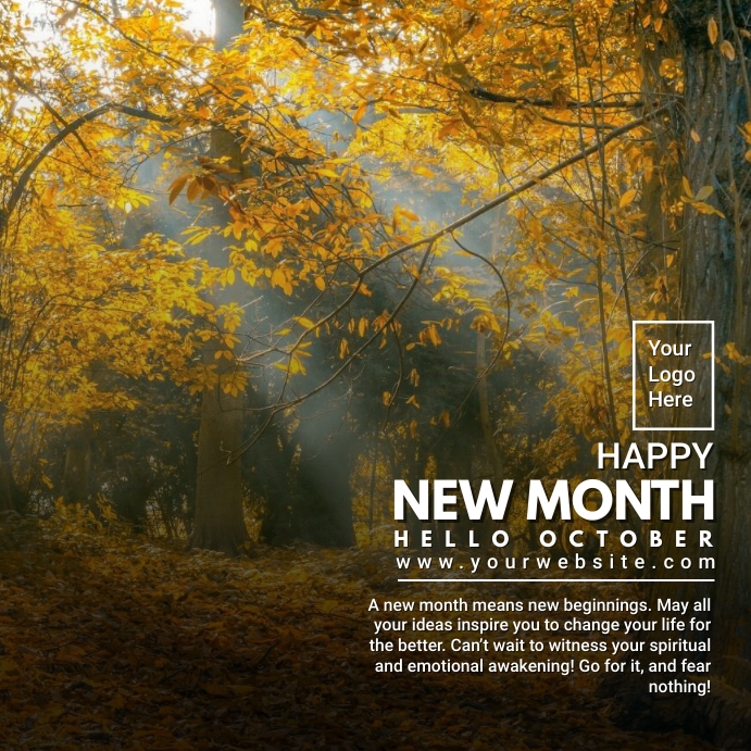 Happy New Month October IG flyer Template | PosterMyWall