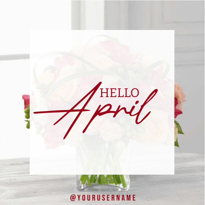 Modèle Happy new month of april | PosterMyWall