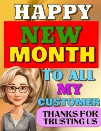 Happy new month of August design flyer Template | PosterMyWall