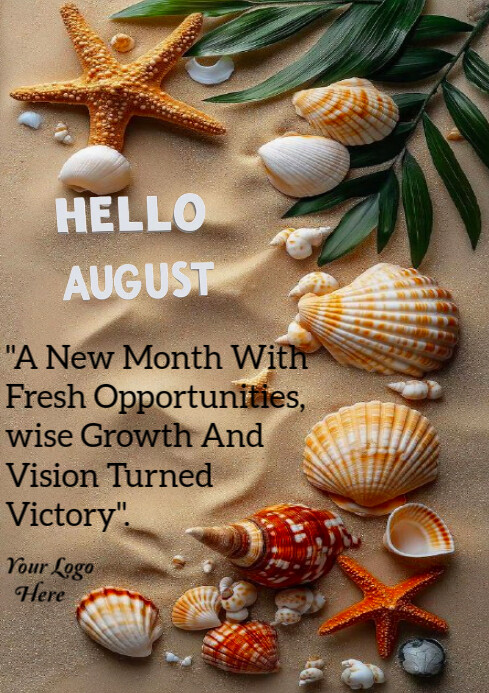 happy new month of august Template | PosterMyWall