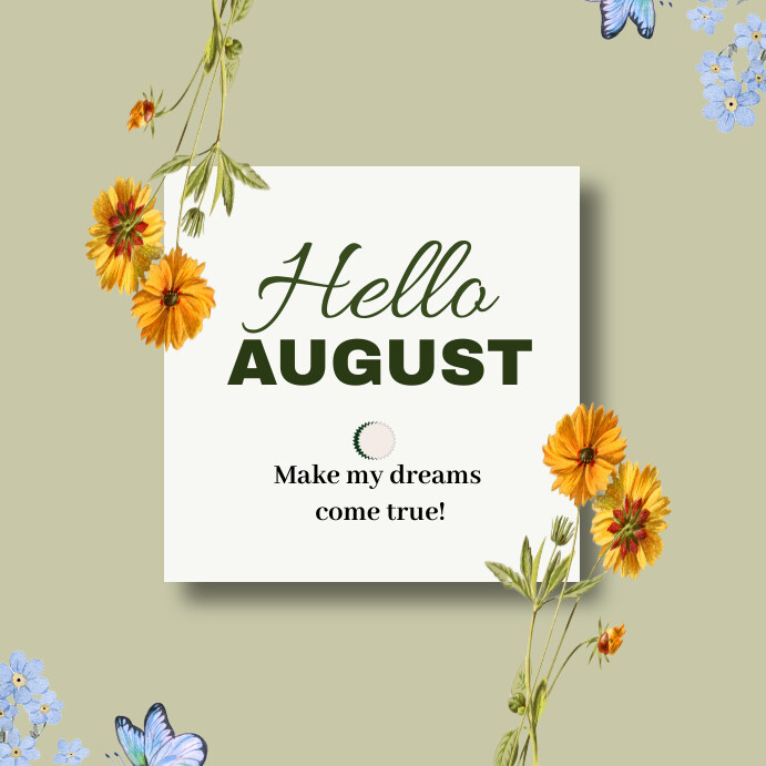 Copy of Happy New Month of August Template. | PosterMyWall