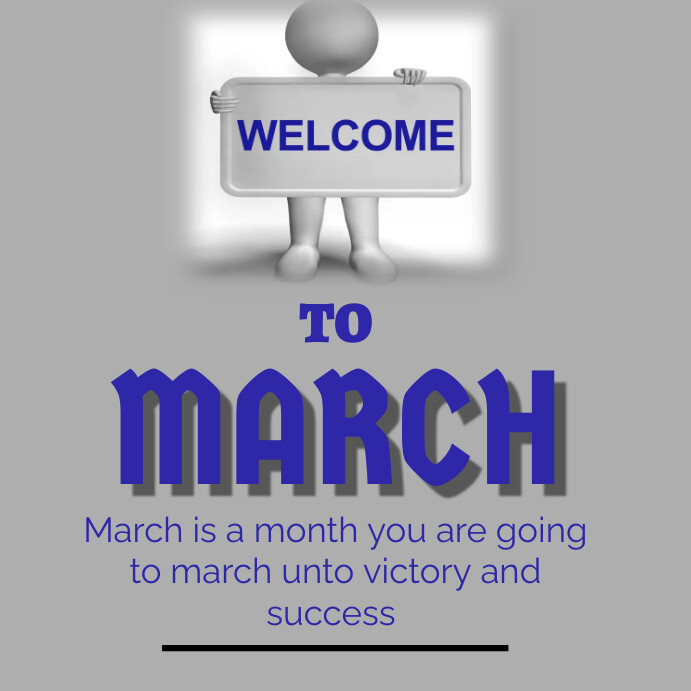 Happy new month of march design Template | PosterMyWall