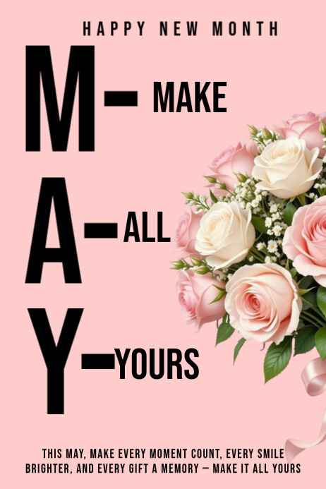 Happy new month of may Template | PosterMyWall