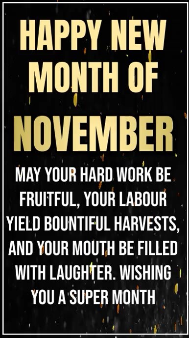 Happy new month of November design video Template | PosterMyWall