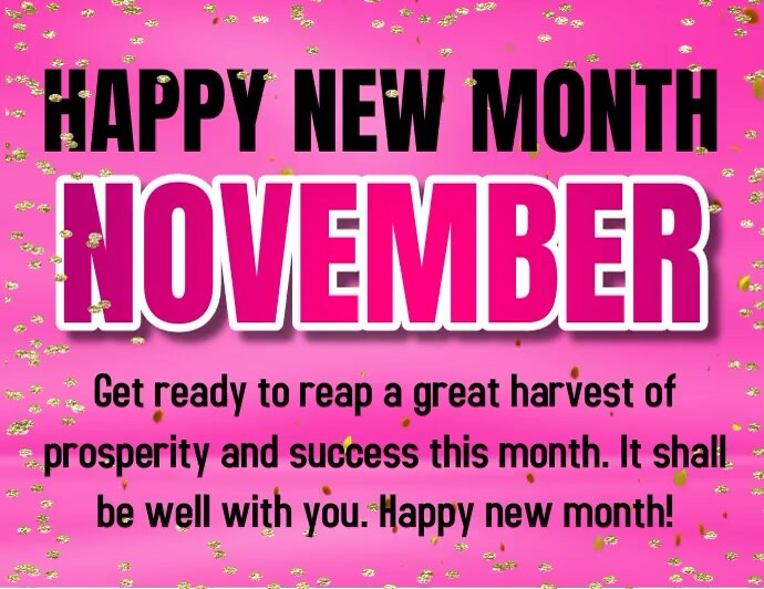 Happy new month of November wishes Template | PosterMyWall