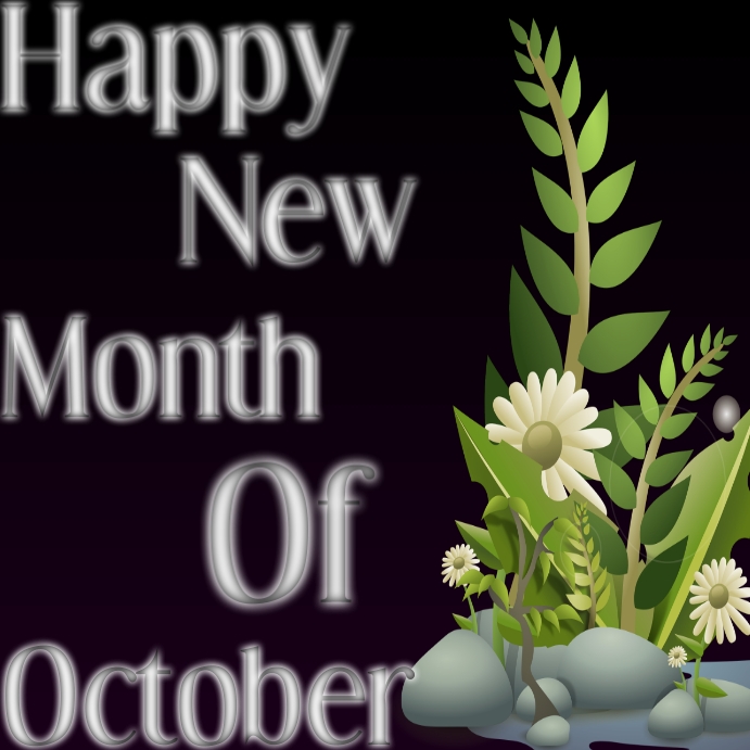 Happy new month of October Template | PosterMyWall