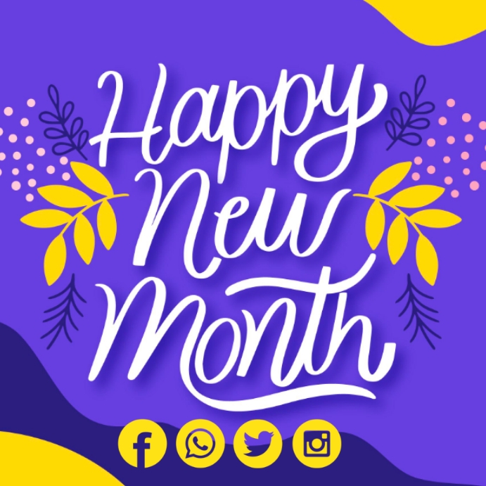 Happy New Month Post Template | PosterMyWall