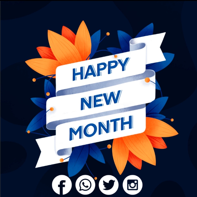Happy New Month Post Template | PosterMyWall