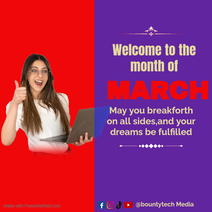 Happy New Month Post Template | PosterMyWall