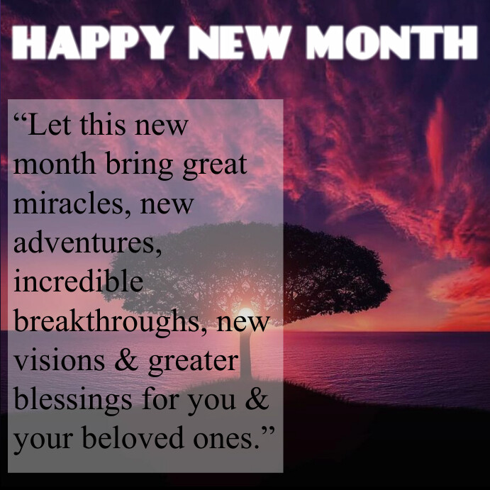 Happy New Month poster Template | PosterMyWall