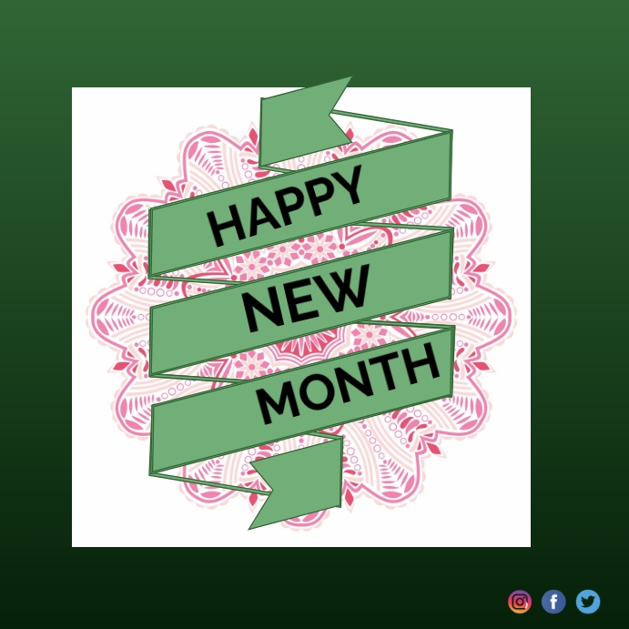 Happy new month template design | PosterMyWall