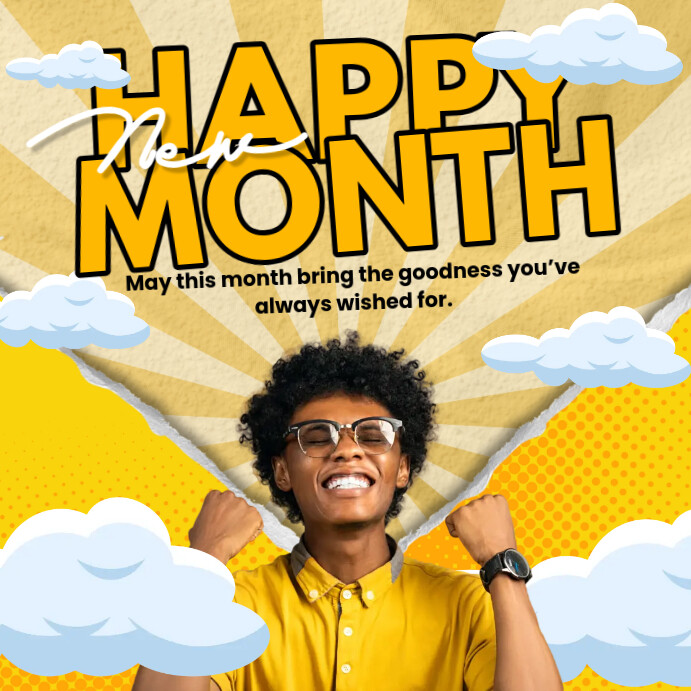 Copy of happy new month template | PosterMyWall