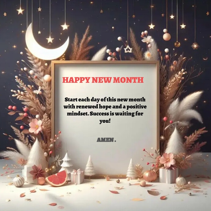 Plantilla de Happy new month templates | PosterMyWall