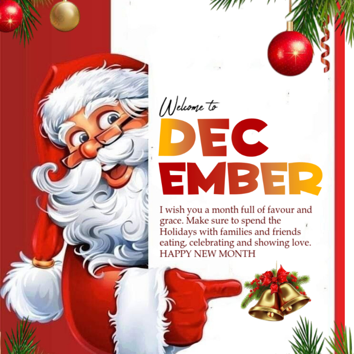 Happy new month welcome to December Template | PosterMyWall