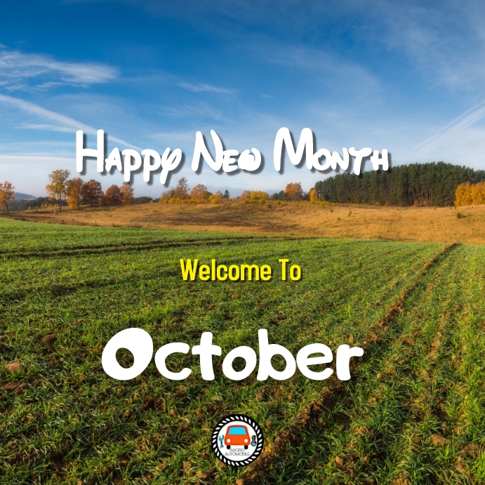 Copy of Happy New Month Welcome To October | PosterMyWall