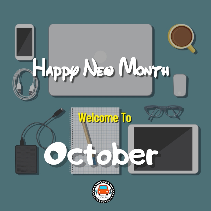 Happy New Month Welcome To October Template | PosterMyWall