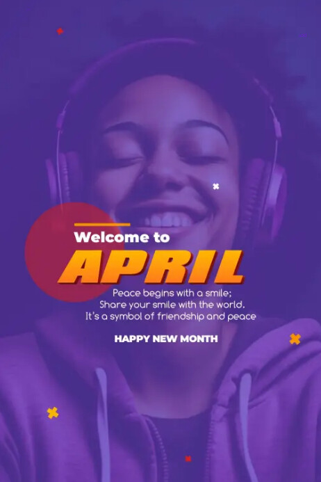 Happy new month wish for April flyer Template | PosterMyWall