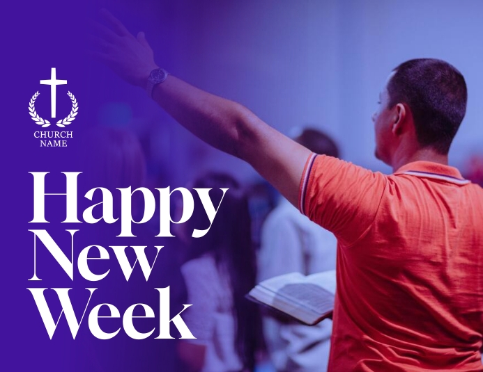 Copy of Happy new week church flyer design | PosterMyWall