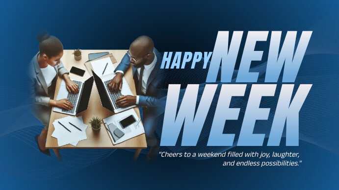 Copy of Happy new week | PosterMyWall