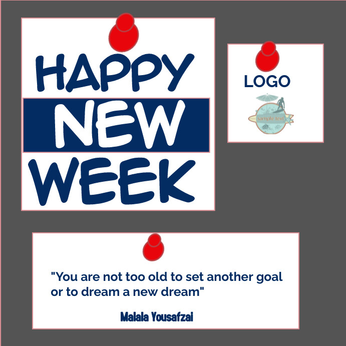Copy of Happy new week | PosterMyWall