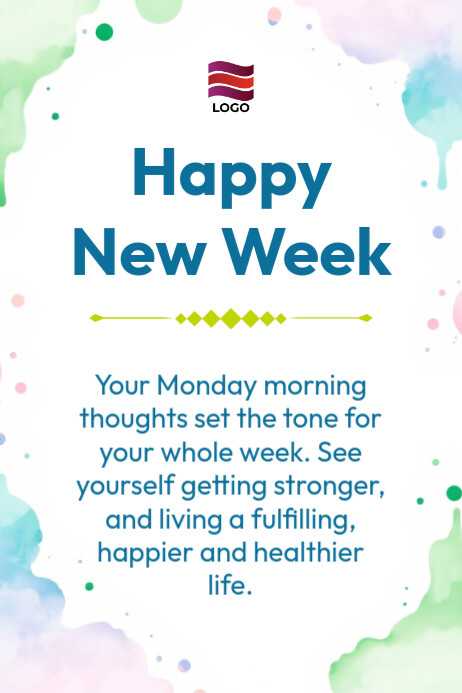 Happy new week Template | PosterMyWall